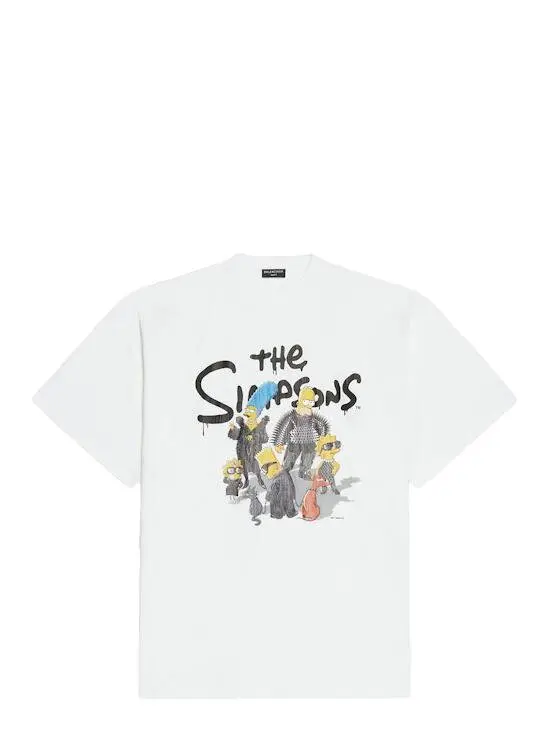 Balenciaga X The Simpsons Oversized T-shirt - White
