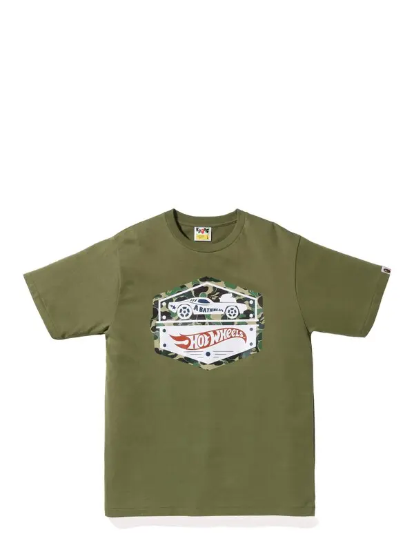 A BATHING APE X Hot Wheels Car Tee Shirt - Olive Drab