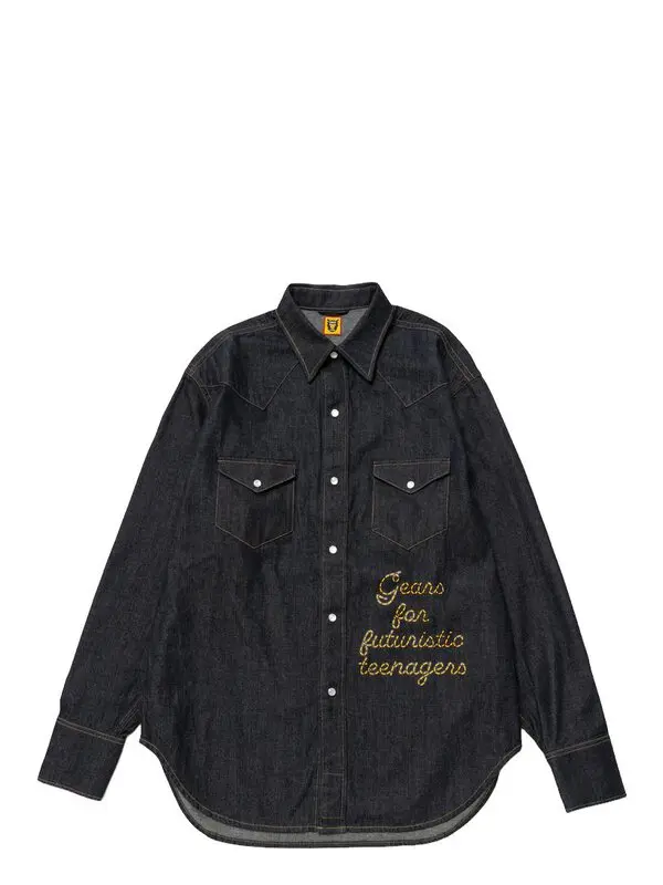 HUMAN MADE Denim Western Shirt - Black Indigo