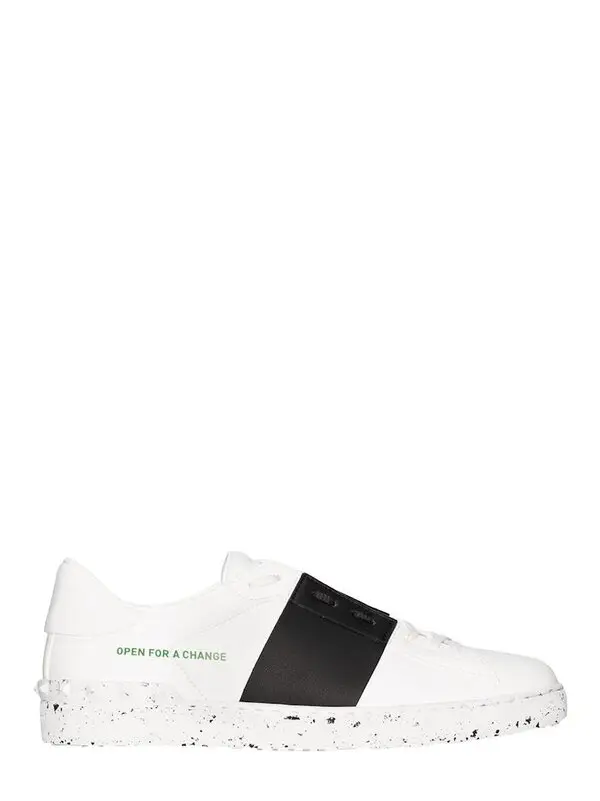 Valentino Garavani Open For A Change Sneakers - White/black Band/green