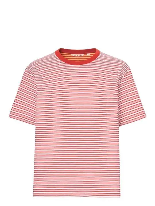 Uniqlo X Marni Border Crewneck Sweat-shirt T-shirt - Red