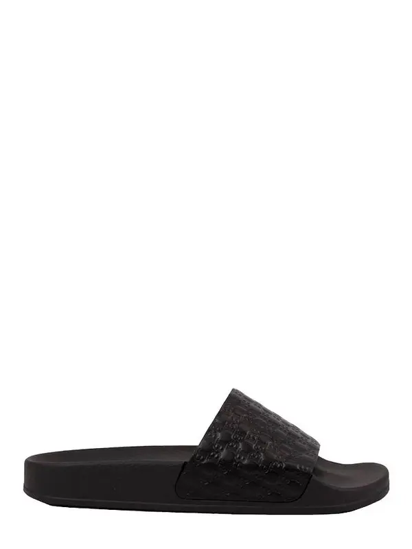 Balmain Calypso Embossed Slides - Black