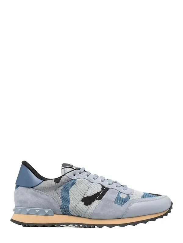 Valentino Garavani Rockrunner Camo Sneakers - Grey Indigo