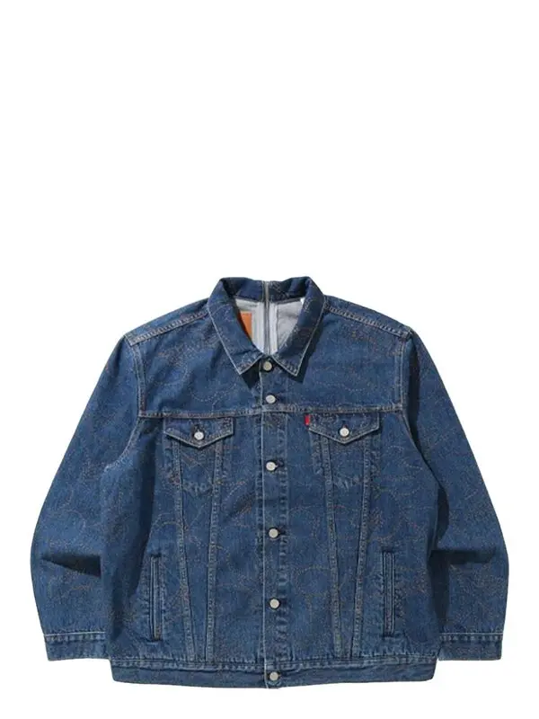 BAPE X Levi's Camo Trucker Jacket - Light Indigo