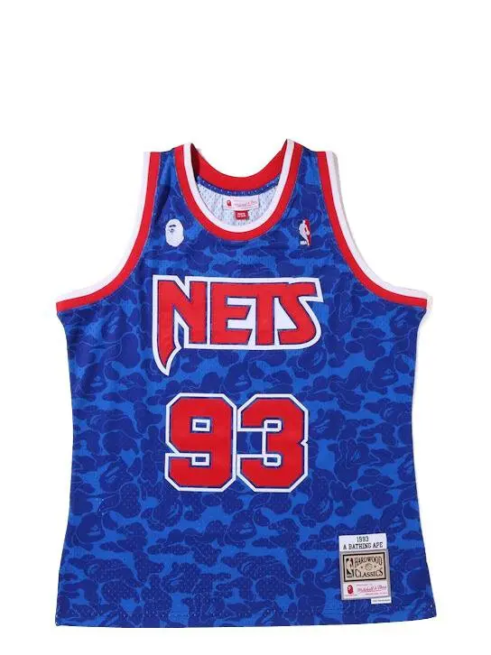 BAPE X Mitchell & Ness New Jersey Nets Jersey - Blue