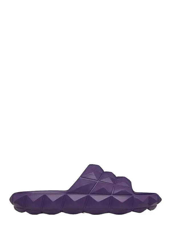 Valentino Garavani Roman Stud Turtle Slide Sandal - Purple