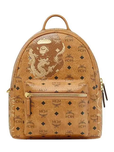 A BATHING APE X Mcm Stark Lunar New Year Visetos Daypack - Beige