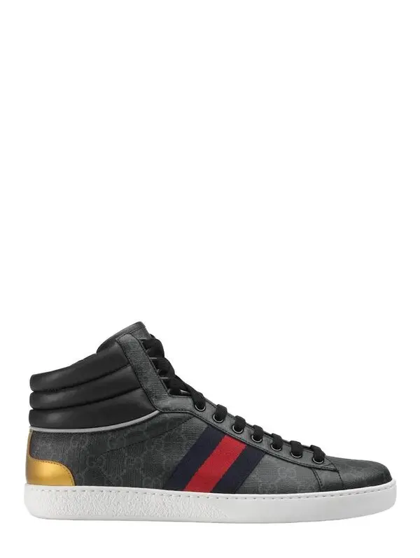 Gucci Ace Gg High-top Sneakers - Black