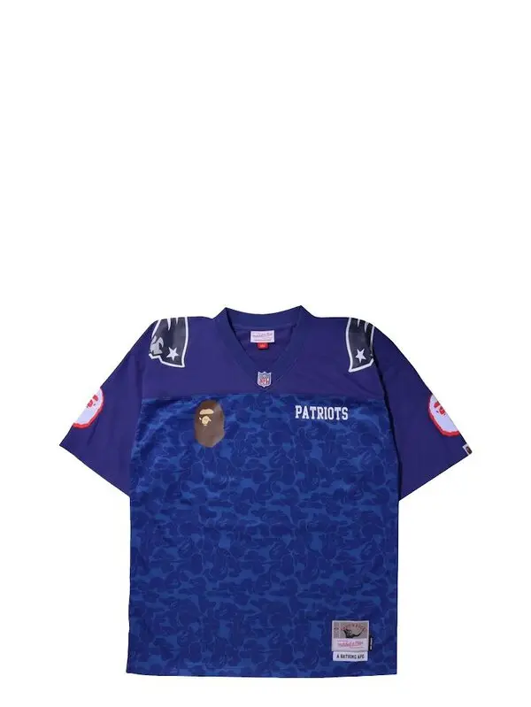 BAPE X Mitchell & Ness Nfl New England Patriots Legacy Jersey - Navy Blue
