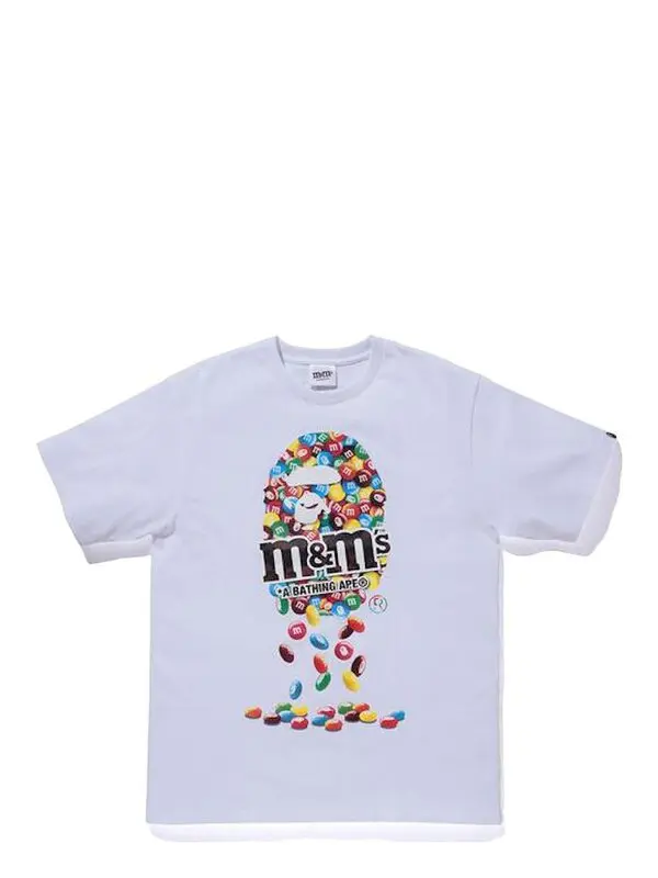 A BATHING APE X M&m's Ape Head Tee Shirt - White