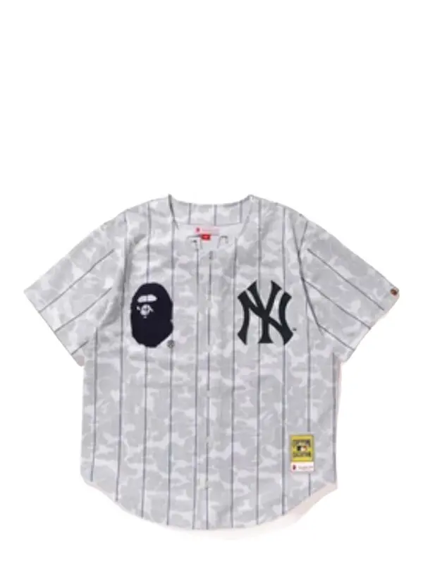 A BATHING APE X Mitchell & Ness Yankees Jersey - White