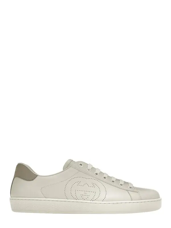 Gucci Ace Perforated Interlocking G Sneakers - White