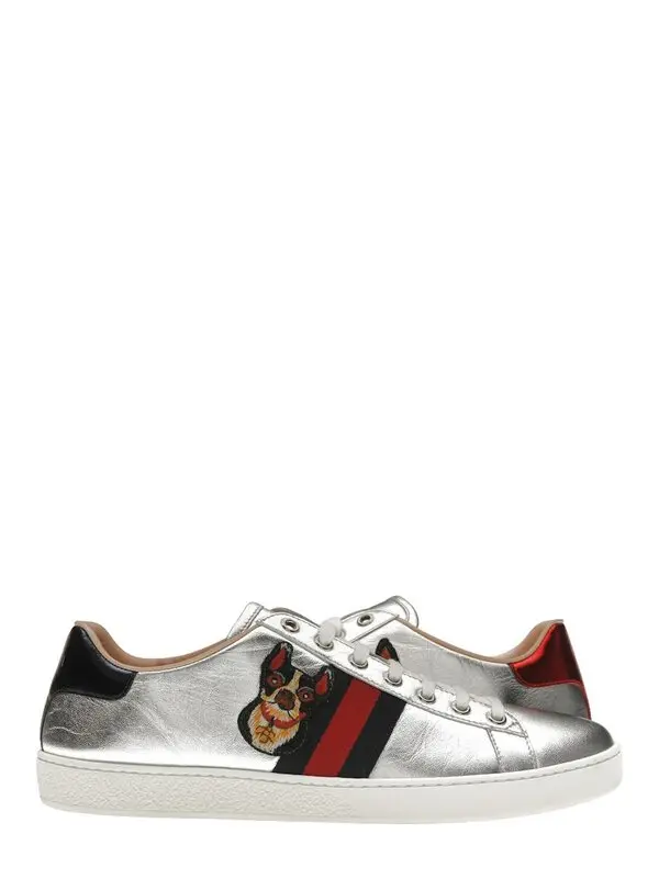Gucci Ace Year Of The Dog Sneakers - Silver