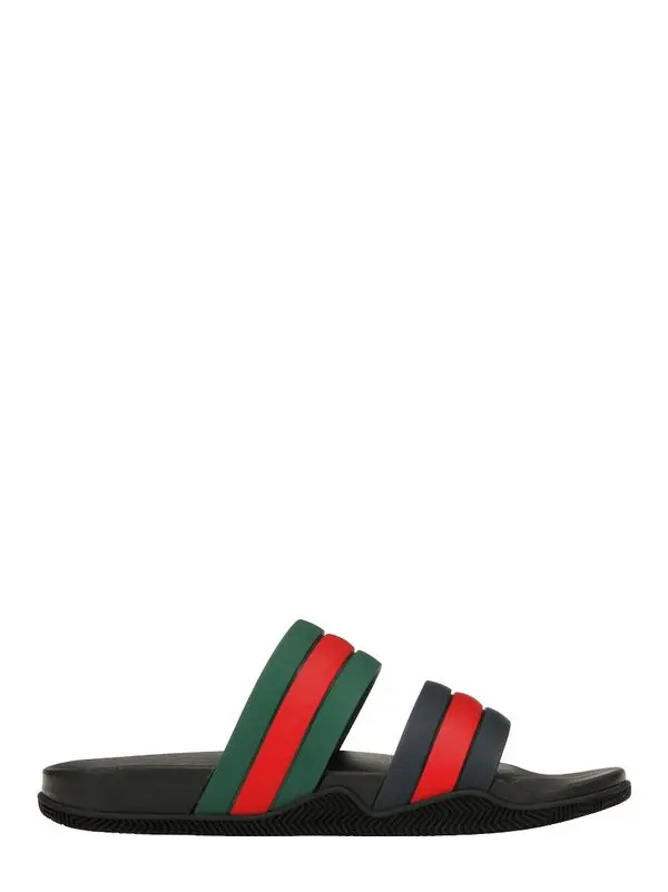 Gucci Agrado Rubber Slides - Black