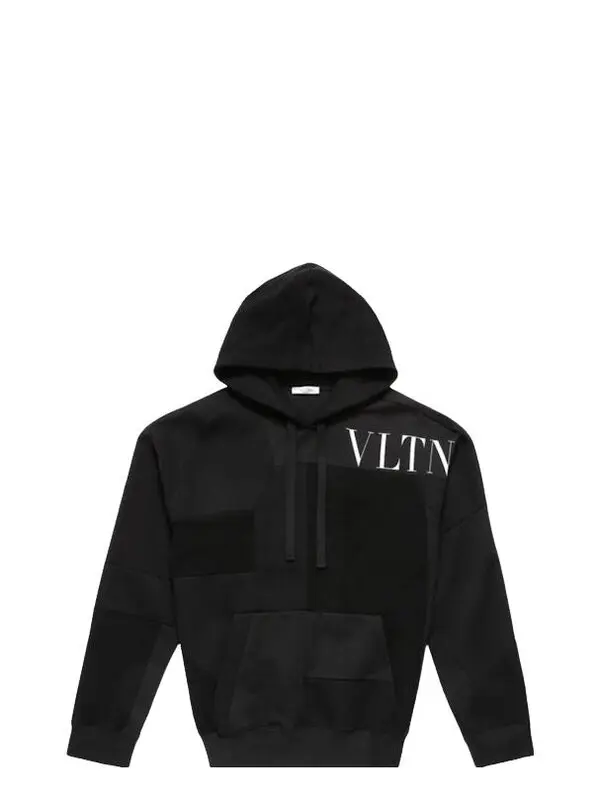 Valentino Garavani Patchwork Vltn Hoodie - Black/white