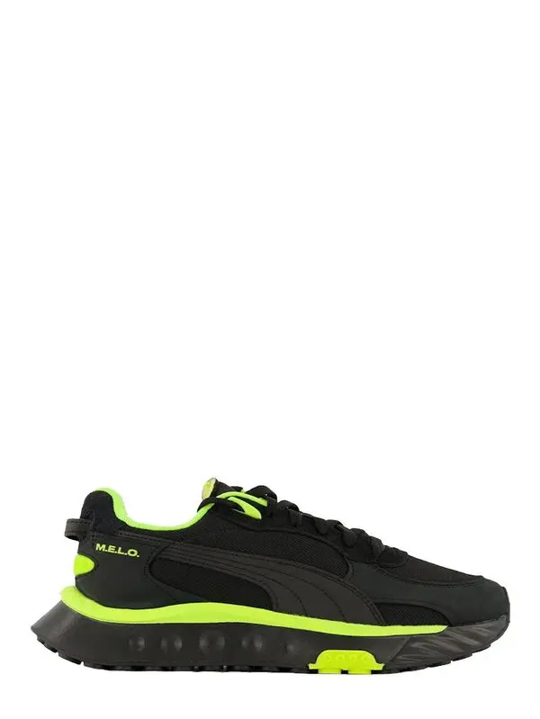 PUMA Mile Rider Lameloin Sneakers - Black/electric Green