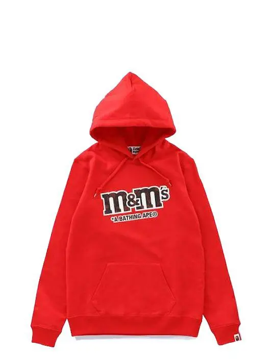 BAPE X M&m's College Pullover Hoodie - Red