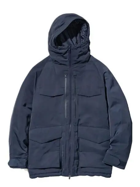 Uniqlo X White Mountaineering Hybrid Down Oversized Parka - Navy Blue