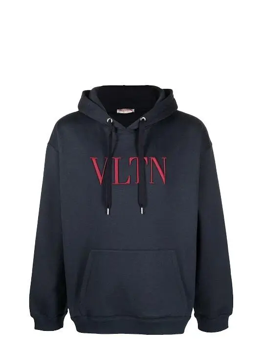 Valentino Garavani Vltn Logo Hoodie - Marine