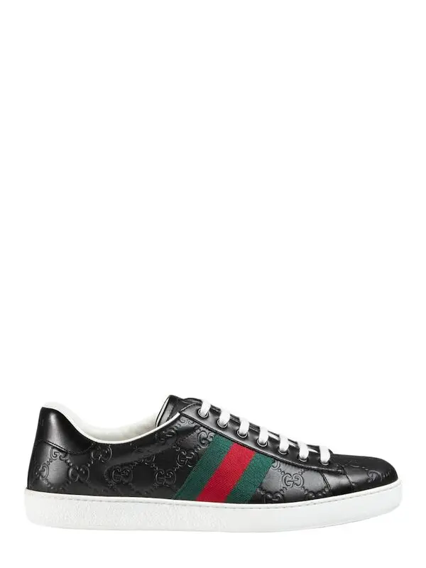 Gucci Ace Signature Shoes - Black