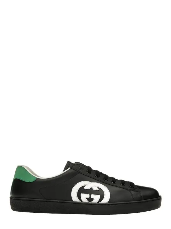 Gucci Ace Interlocking Gg Shoes - Black/white