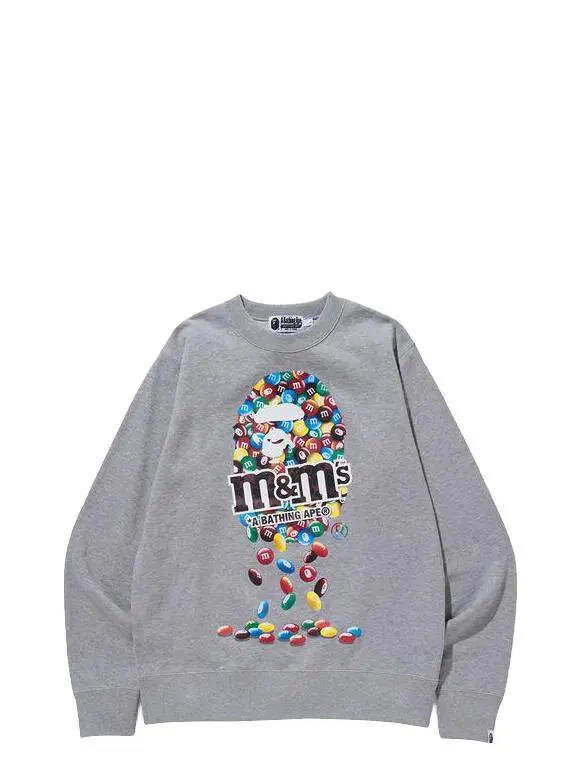 BAPE X M&m's Crewneck Sweatshirt - Gray