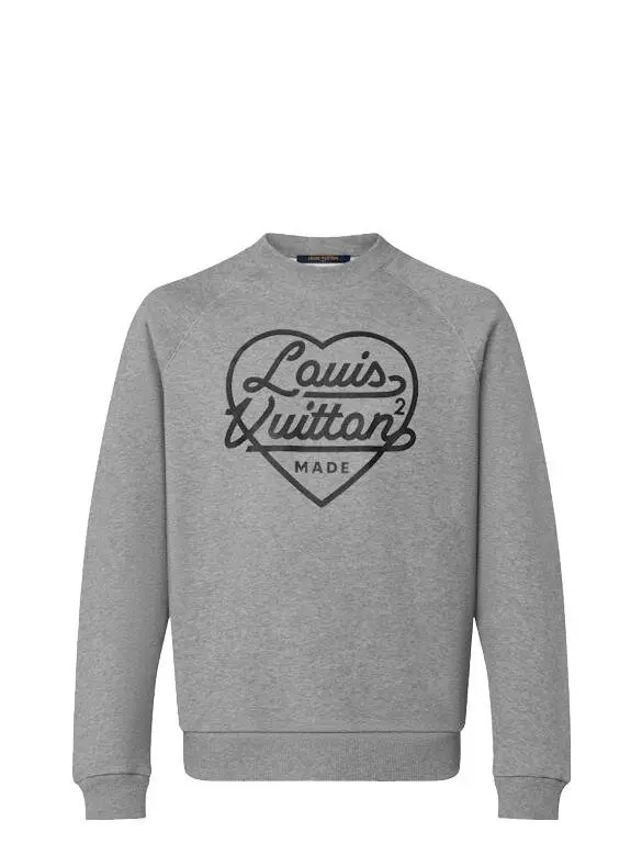 LOUIS VUITTON Printed Heart Sweatshirt - Light Grey