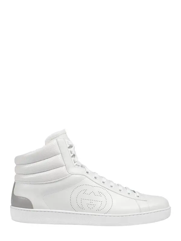 Gucci Ace High-top Sneakers - White/grey