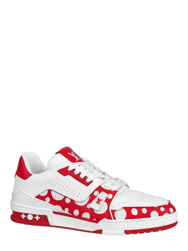 LOUIS VUITTON X Yayoi Kusama Trainerin Sneaker - White/red