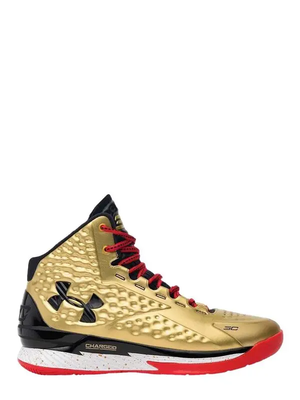 Under Armour Curry 1 Retro All American Sneakers - Metallic Gold/black/red