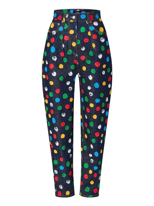 LOUIS VUITTON X Yayoi Kusama Painted Dots Jeans - Indigo/blue