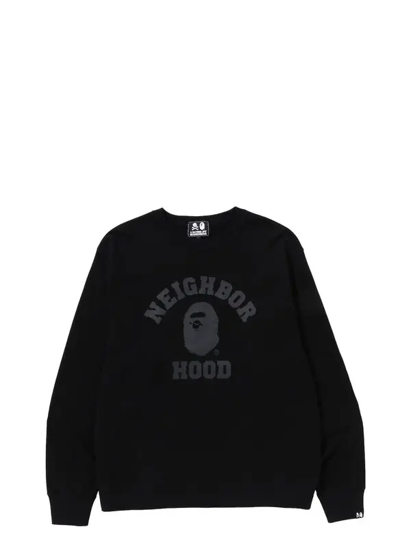 BAPE X Neighborhood Relaxed Fit Crewneck Sweatshirt - Black