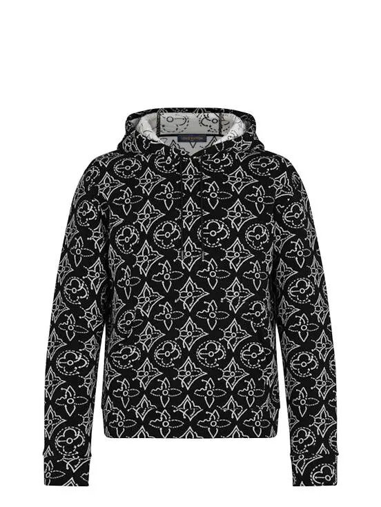 LOUIS VUITTON X Nba Strategic Flowers Quilted Hoodie - Black/white