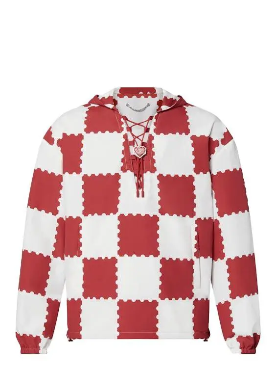 LOUIS VUITTON X Nigo Giant Damier Laces Windbreaker - Garnet Red