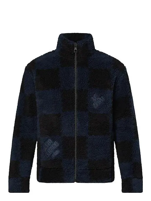 LOUIS VUITTON Jacquard Damier Fleece Blouson - Dark Ocean