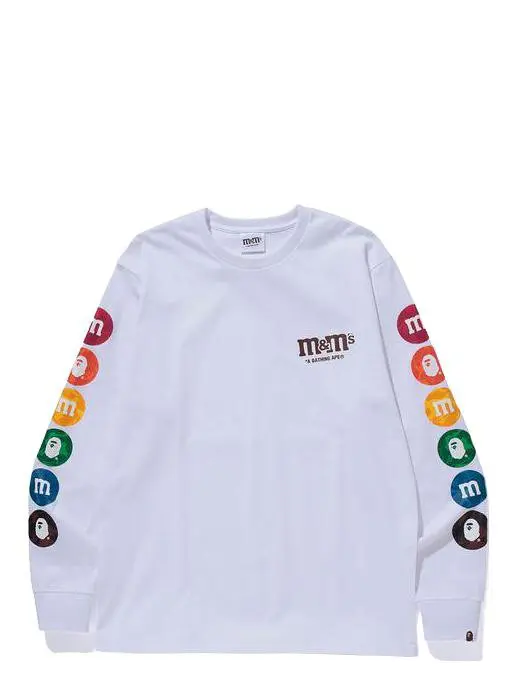 A BATHING APE X M&m's Long Sleeve Tee Shirt - White