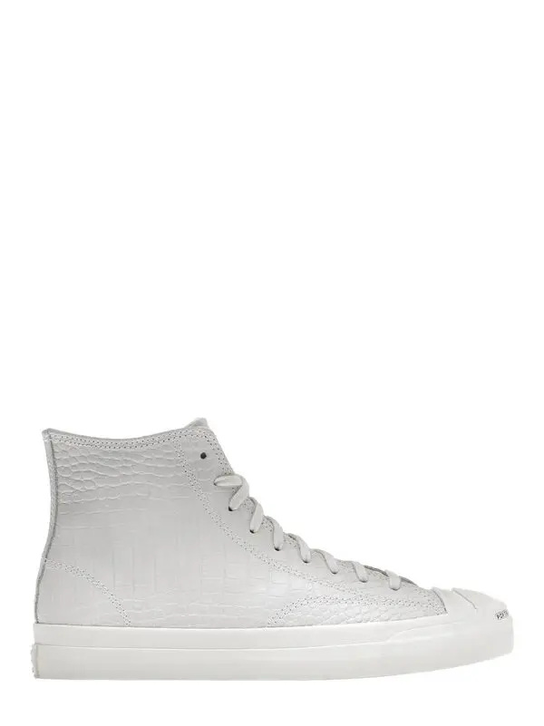 CONVERSE Jack Purcell Pop Trading Company Dragonskin High-top Sneakers - Egret/black