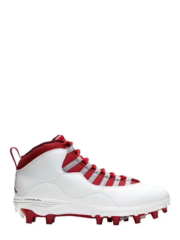 JORDAN 10 Td Mid Sneakers - White/light Steel Grey/gym Red