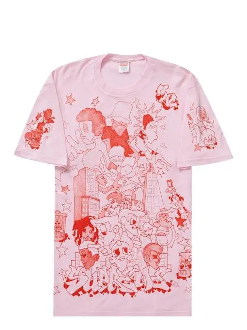 Supreme Downtown Tee Shirt - Light Pink