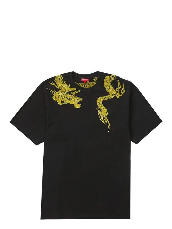 Supreme Dragon Wrap Short Sleeve Top - Black