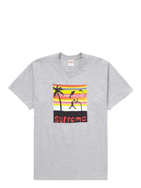 Supreme Dunk Tee Shirt - Heather Grey