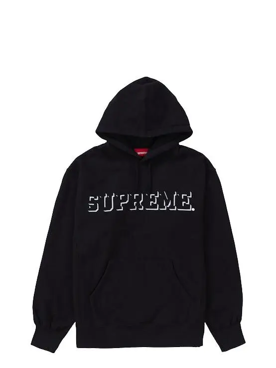 Supreme Drop Shadow Hooded Sweatshirt - Black