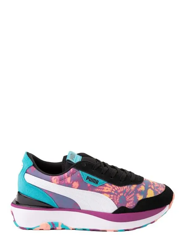 PUMA Cruise Rider Tie Dye Sneakers - Black/apricot
