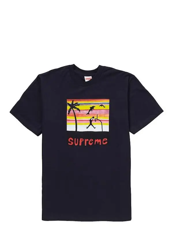 Supreme Dunk Tee Shirt - Navy Blue
