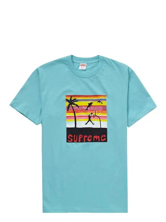 Supreme Dunk Tee Shirt - Light Teal