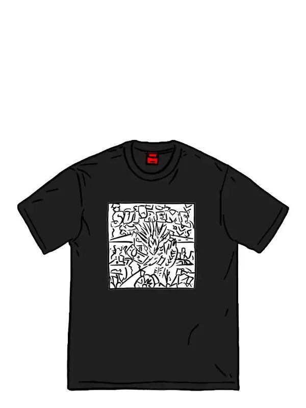 Supreme Dragon Tee Shirt - Black
