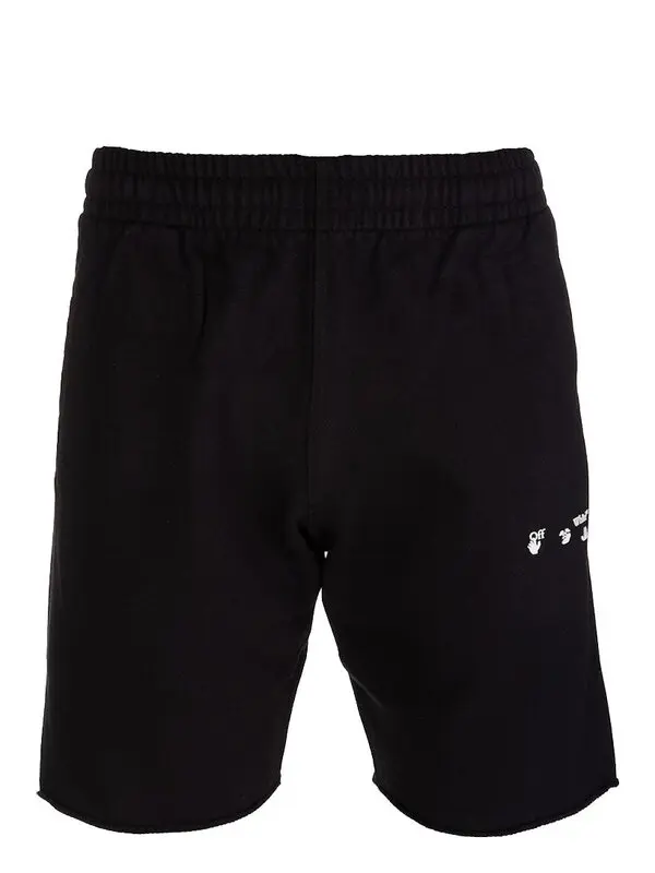 Off-White Logo Sweat Shorts - Black/white Fw21