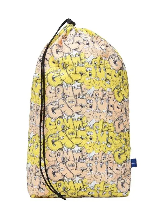 Comme Des Garçons Cdg Shirt X Kaws Drawstring Bag - Yellow/pink