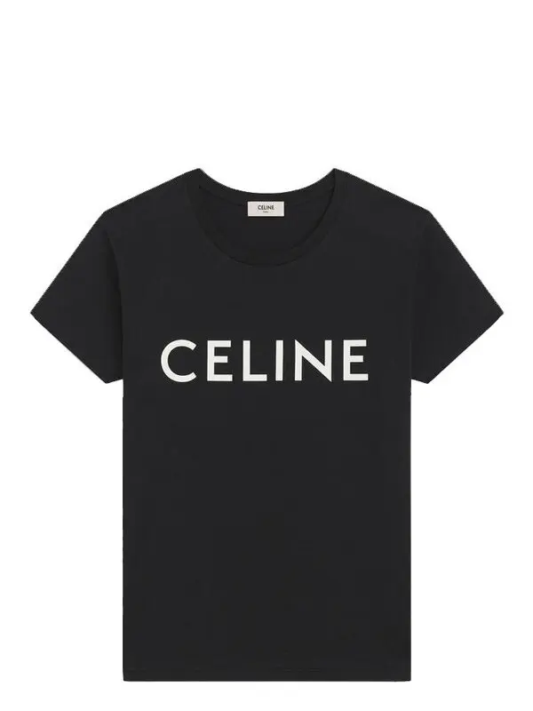 Celine Cotton T-shirt - Black/white