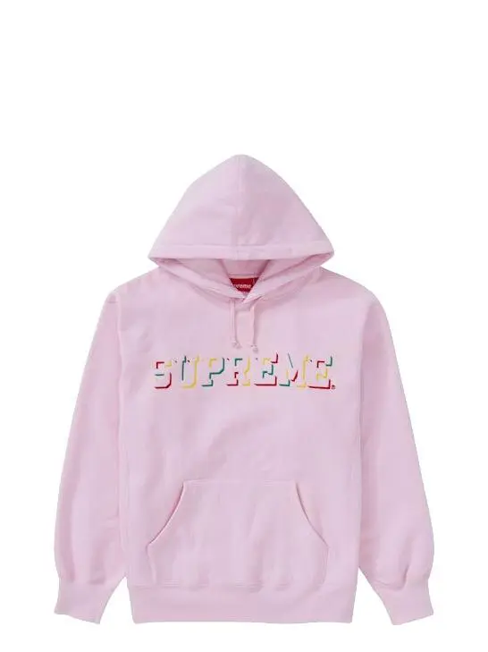Supreme Drop Shadow Hooded Sweatshirt - Light Pink